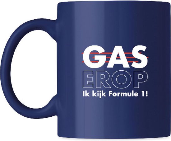 Race mok "Gas erop, ik kijk Formule 1" | Cadeau Formule 1 liefhebber | bol
