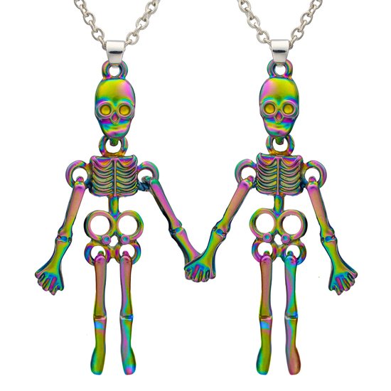 Pax Amare Magnetische Skele-Friends BFF Ketting voor 2 Regenboog ...