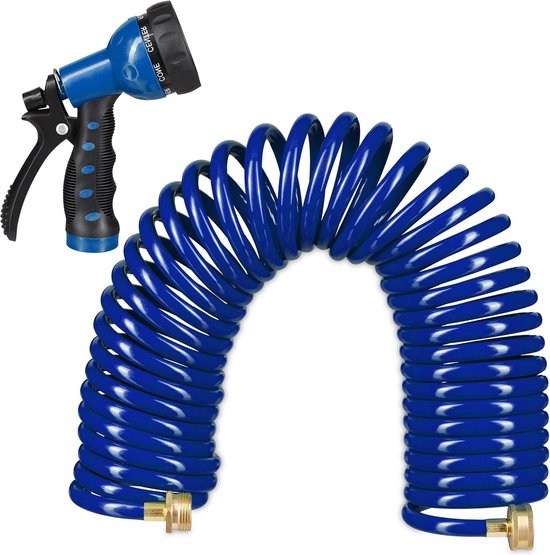 Tuinslang spiraal 10 meter klein flexibel 7 standen waterslang ...