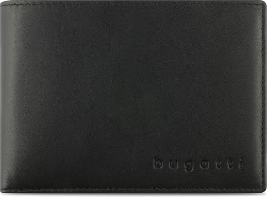 bugatti Portemonnee Super Slim Wallet Horizontal With Flap Black Zwart ...