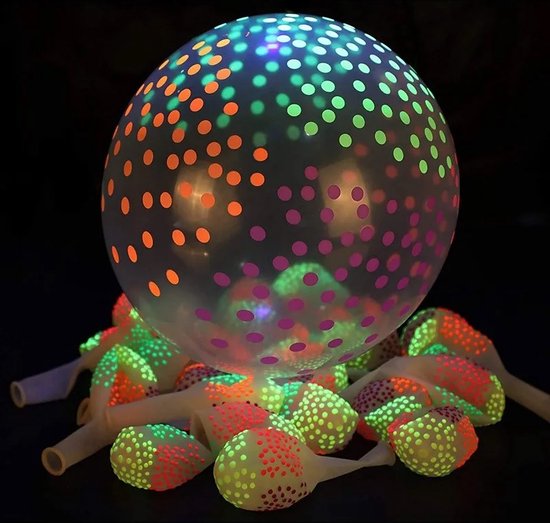 Neon Blacklight Stippen Ballonnen Set - 5 Stuks - Feest Versiering | bol