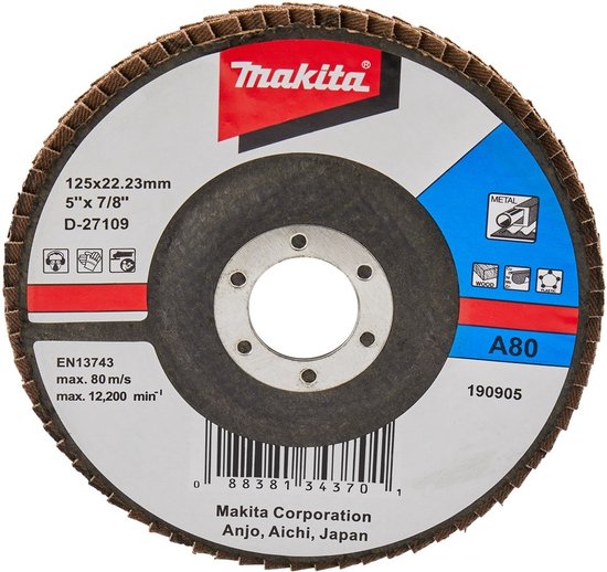 Makita D-27109 Lamellenschijf Diameter 125 mm 1 stuk(s) | bol