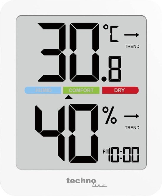 Technoline thermometer - WS 9456 - 81x98x15mm - wit - TL-WS9456 | bol