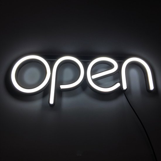 Neon verlichting-LED open bord-Licht reclamebord-hanglamp-wit | bol