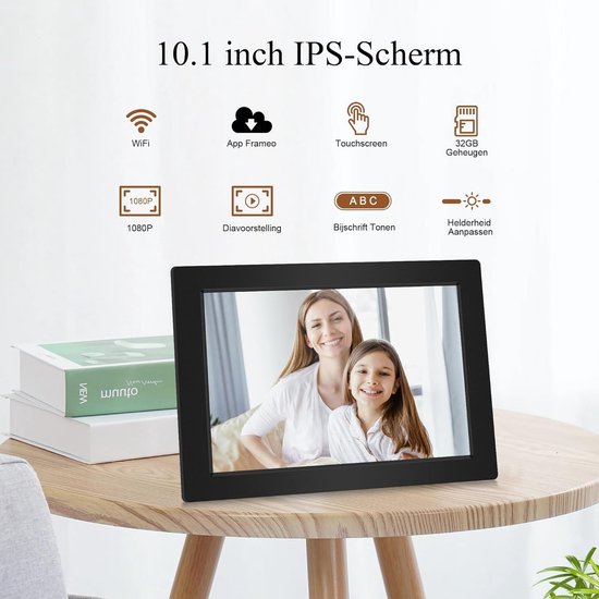 Digitale Fotolijst met Wifi - Hoogwaardig Scherm voor Foto Opslag en ...
