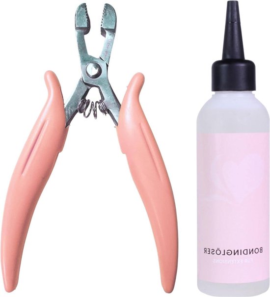 Hair Extension Removal Kit with Tongs and Bonding Solvent - Easy ...