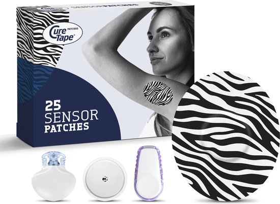CureTape Patches ART - Sensor Pleisters - Zebra - Pleisters voor ...
