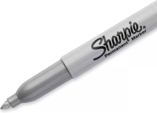 Sharpie Silver metallic pen - Permanent, voor mixed media projecten | bol