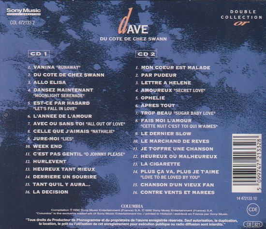 Du Cote De Chez Swann, Dave | CD (album) | Muziek | bol