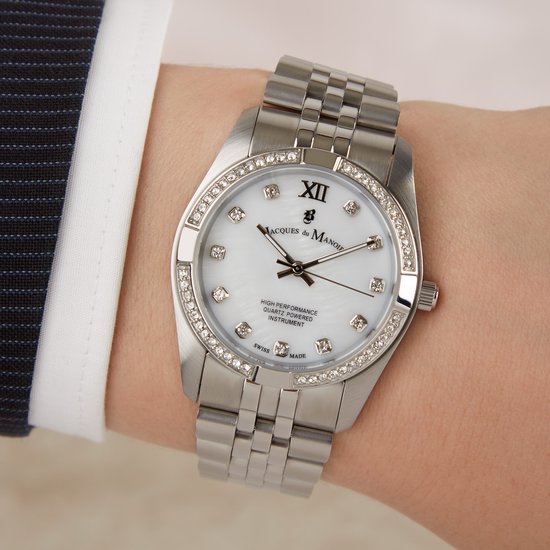 Jacques du Manoir Horloge JWL02001 Staal met MOP Wijzerplaat met ...