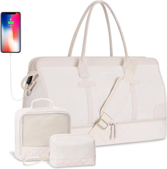 Weekender Overnachtingstas - Dames - ETRONIK - Ruime tas met veel ...