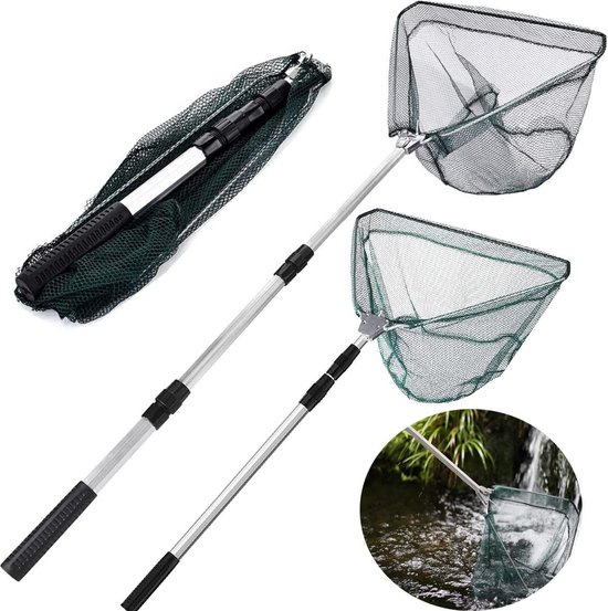 Opvouwbaar Visnet Telescopische Steel - Duurzaam Nylon - Veilig Visnet ...
