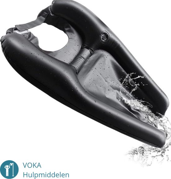 Opblaasbare Wasbak - Wasbak voor bed - Opblaasbare Haarwasbak - Zwart - Mobiele... | bol