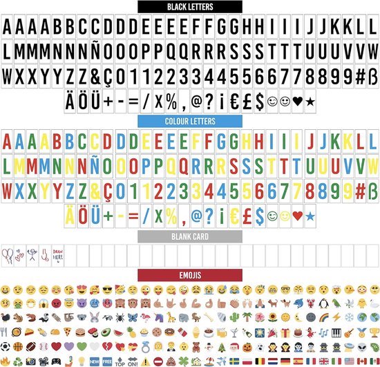 Lichtbak A4 met Kleurverandering, 400 Letters & Emojis, Afstandsbediening, 2... | bol