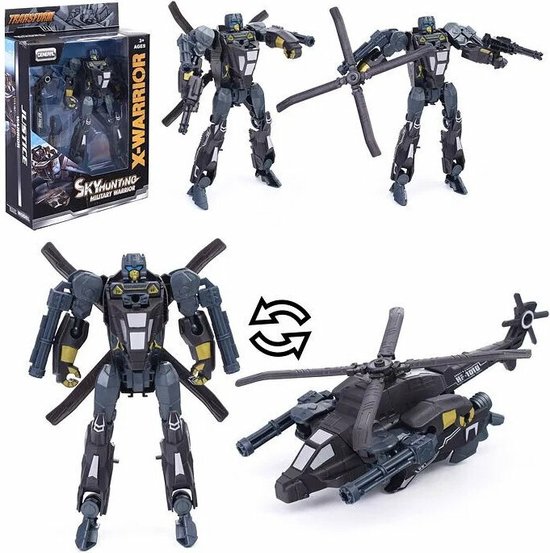 Sky Hunting military X-Warrior - Transform robot & helikopter 2in1 | bol