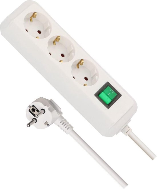 Eco-Line Loopwagen 3-voudige stekkerdoos Loopwagen wit hogere ...