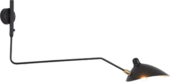 Wandlamp Zwart - 95 cm Verstelbare Arm - Lamp voor aan de wand | bol