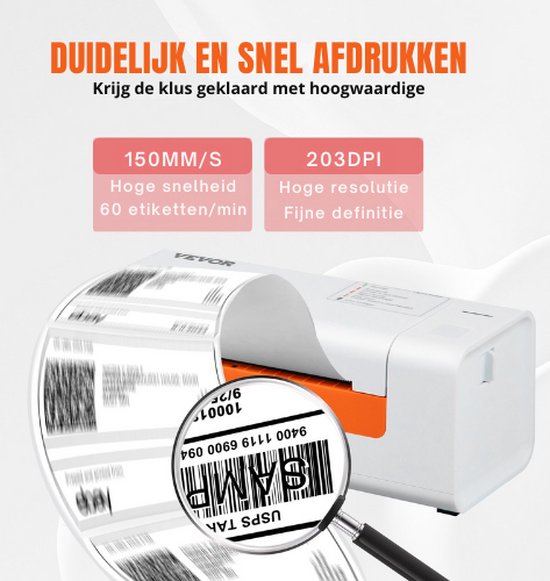 Vevor® Labelprinter - Labelmaker - Labelprinters - Label Printer ...