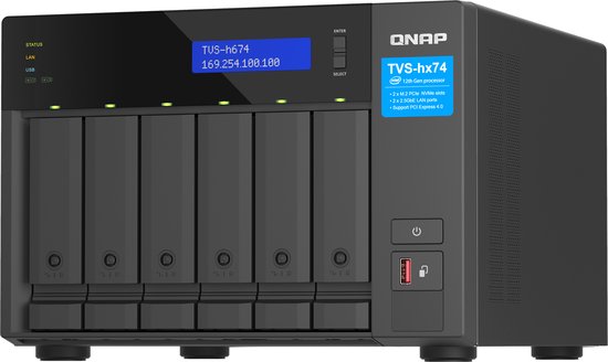 QNAP TVS-H674 NAS Tower Intel® Core™ i5 i5-12400 32 GB DDR4 0 TB QuTS ...