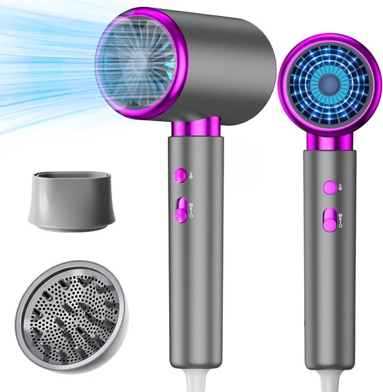 Haardroger Föhn - Fohn met Diffuser en Mondstuk - 2400 Watt - 3 ...