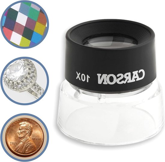 LumiLoupe 10x Vergrootglas - ideaal voor munten en postzegels - Carson ...