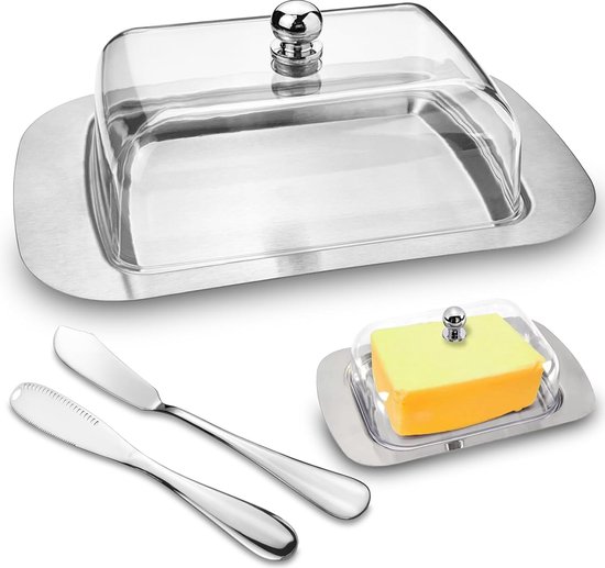 botervloot Botervloot, roestvrij stalen botervloot met deksel voor ...
