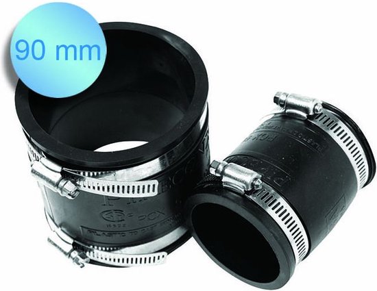 Aquaking Pipeconx Rubberen Mof 90 mm - Rubber - PVC - Koppeling | bol