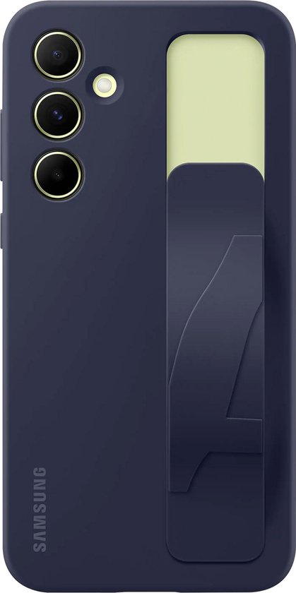 Samsung Standing Grip Case - Galaxy A55 5G - Blauw Zwart | bol