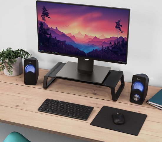 Monitorstandaard Riser van Gehard Glas - Schermstandaard voor Laptop en ...