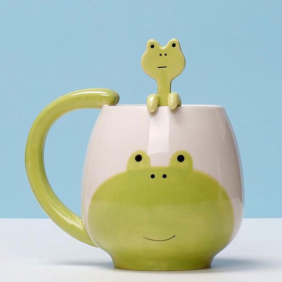 Mug Frog Breakfast Cup - Funny Cups for Tea Coffee Milk - Cute Mug with ...