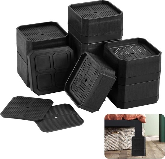 Verstelbare meubelverhogers - zware stapelbare bedverhogers - 15 inch ...