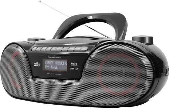 Soundmaster SCD8300SW - Boombox met DAB+/FM-radio, CD, MP3, USB en bluetooth, zwart | bol
