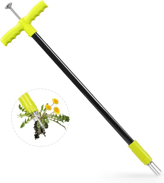 Weed Puller Tool with Steel Handle and 3 Claws - Twist Dandelion ...