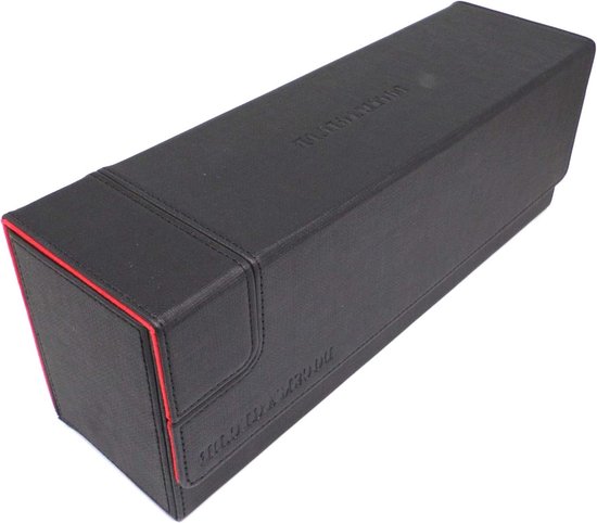 Magnetic Tray Long Box Black/Red Medium - Premium Card Deck Storage ...