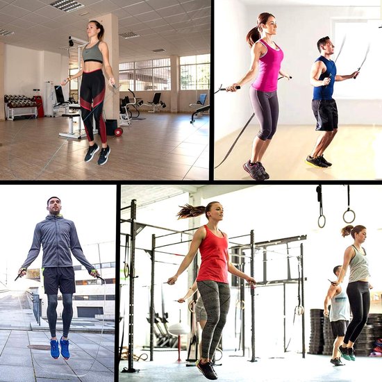 High Speed Boksen en Fitness Springtouw voor Mannen en Vrouwen - Met of ...