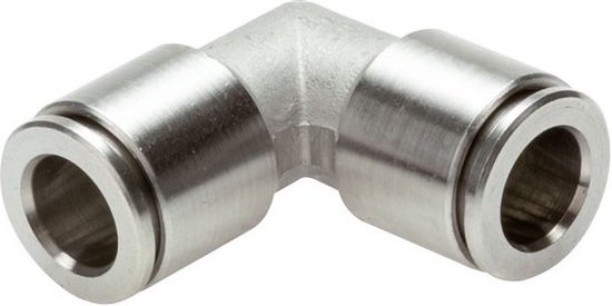 2 x 12mm RVS Push in fitting haakse koppeling - Set bevat 2 x RVS Push in fitting -... | bol