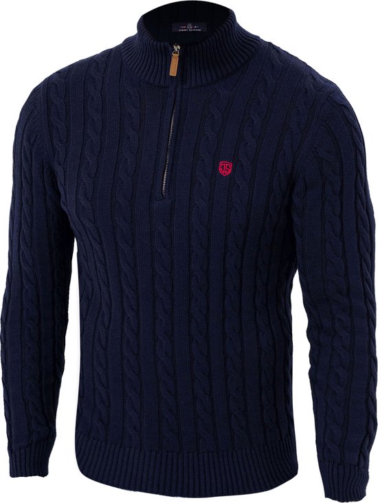 Jimmy Sanders Trui - Sweater - 100% Katoen Heren Navy - 3Xl | bol