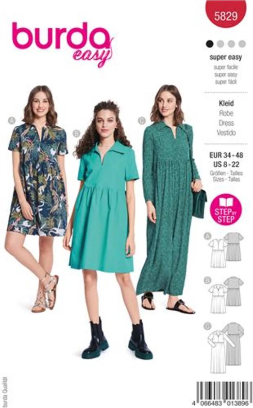 Burda Naaipatronen Dames - Maat 48/Maat 46/Maat 44/Maat 42/Maat 40/Maat ...