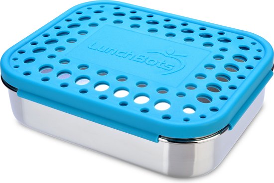 LunchBots - medium uno - rvs lunchbox - aqua | bol