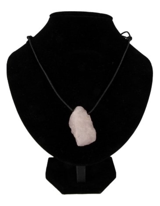 Ruwe Hanger Roze Kwarts + Koord - 1St | bol