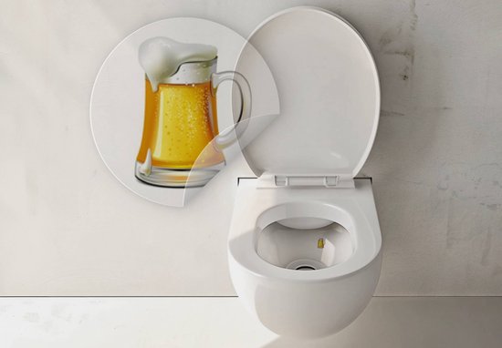 4 Plasstickers Biertje - Bier Toiletstickers - Toiletsticker Mannen ...