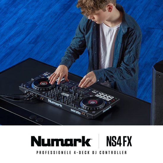 Numark NS4FX – 4-kanaals DJ Controller, Touch Jog Wheels met display ...