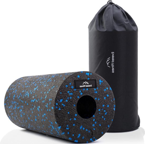 Fascia Roll 30 cm medium hard in zwart-blauw met boekje - Professionele ...