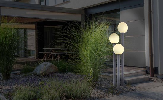 Globo vloerlamp Laura - staal - luminium - 45 cm - Ingebouwde LED ...