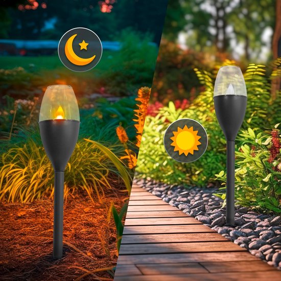 Led solar fakkel , 3 stuks | bol