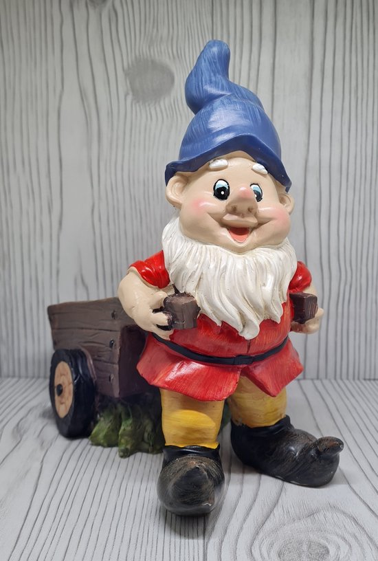 Decoratief Beeld - Kabouter Met Kruiwagen | bol