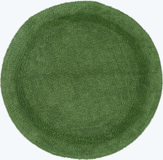Homescapes ronde badmat flesgroen 80 cm gemaakt van 100% katoen | bol
