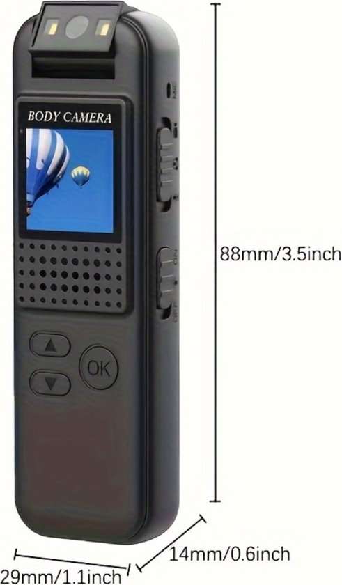 Nivard Spy Camera - Bodycam - Politie - Chest Camera - Spy Cam ...