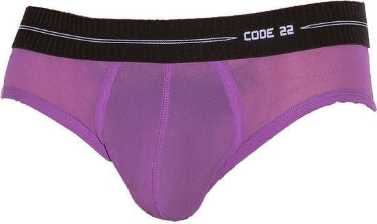 CODE 22 Sheer Mesh Brief Grape - MAAT XXL - Heren Ondergoed - Slip voor ...