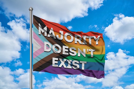Majority Doesn't Exist - De Progress Pride Vlag Pride Flag - 120x80cm | bol